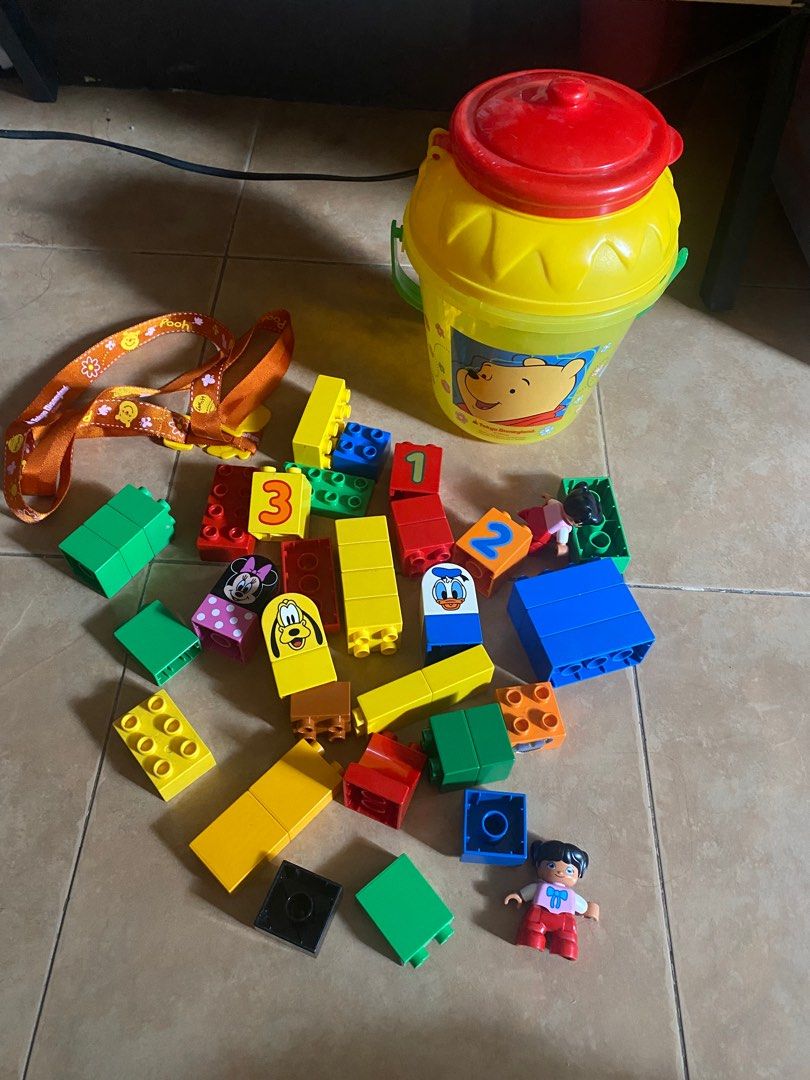 Lego Duplo with Pooh bucket, Hobbies & Toys, Toys & Games on Carousell