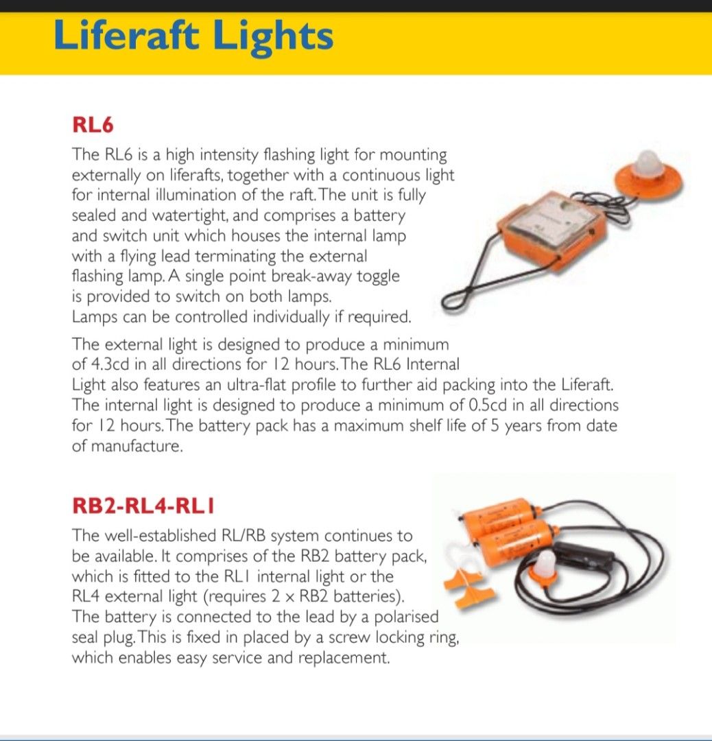 Liferaft Life Raft Light lights for Marine Ships Boats Yachts yacht ...