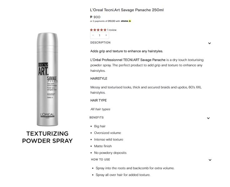 Loreal Professionnel Tecni Art TNA Styling Set (Savage Panache Hair ...