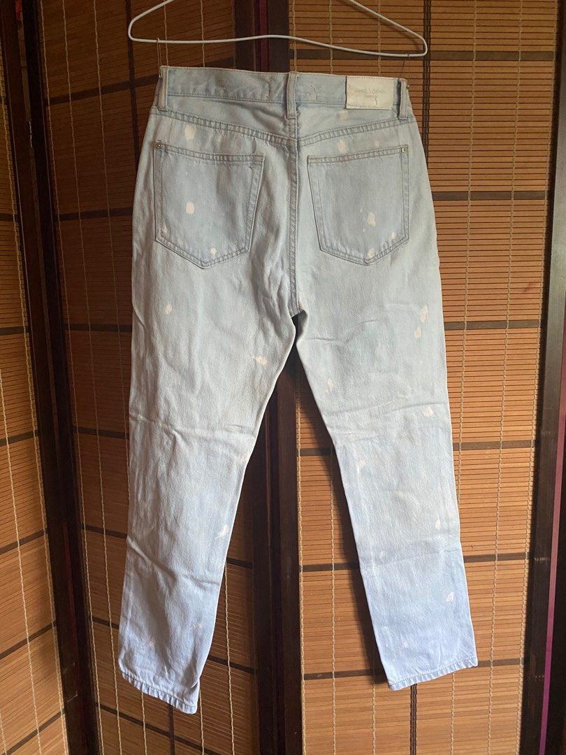 Mango Relaxed Fit Light Denim Distressed/Ripped Jeans (Shopee Checkout ...