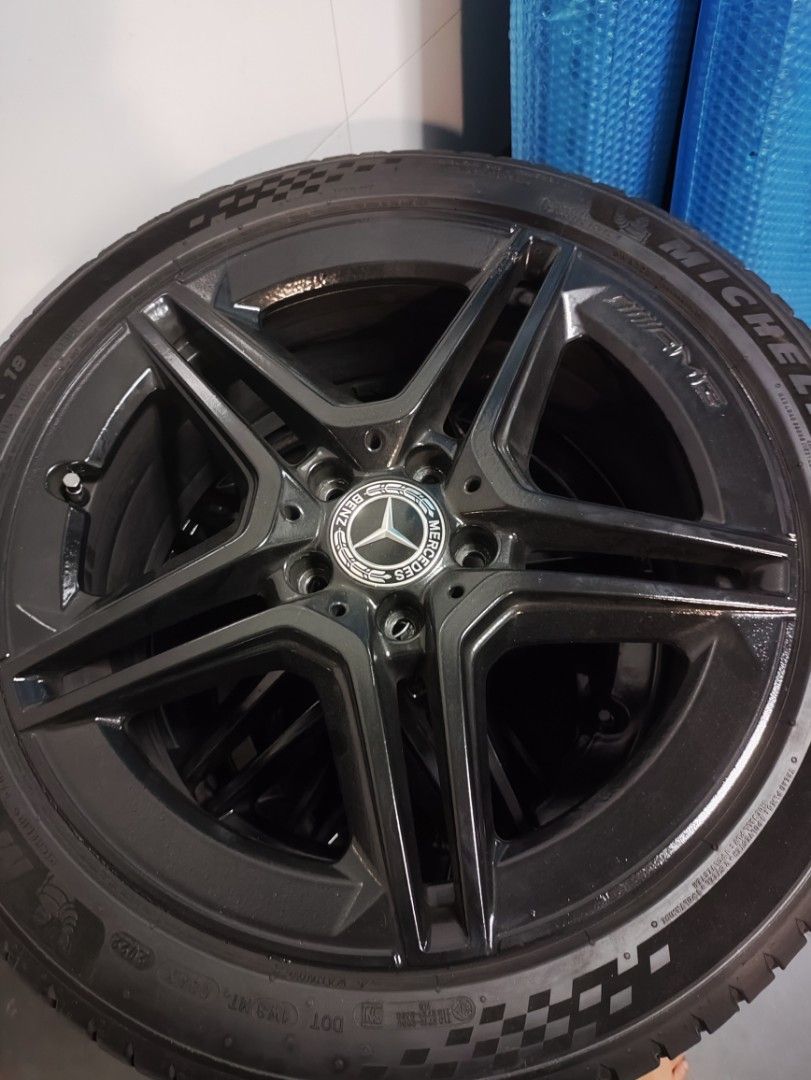 Mercedes Benz Original AMG Rims 18 inch with Michelin PS5 tyres, Car ...