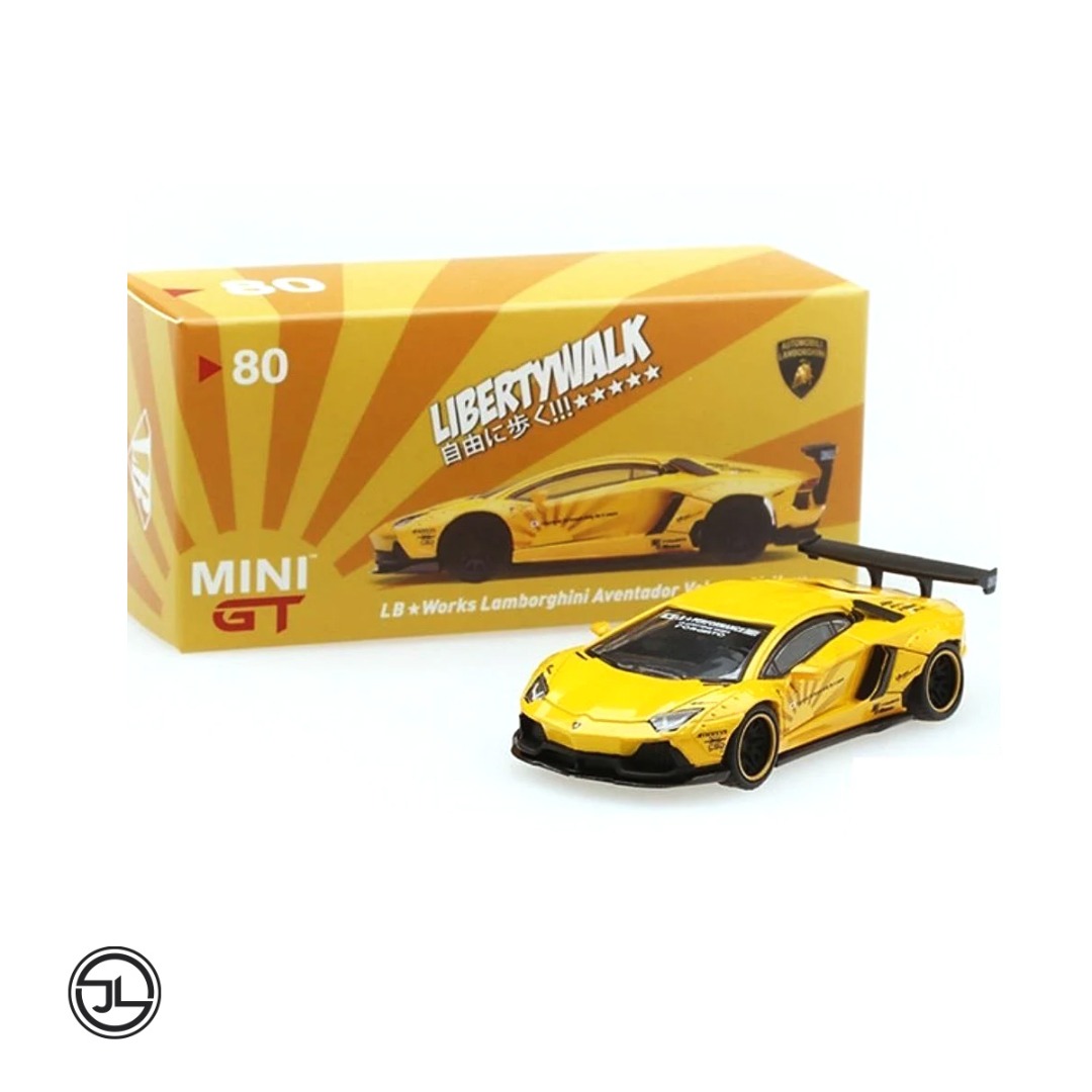 MINI GT #80 LBWK WORKS LAMBORGHINI AVENTADOR VOLCANO YELLOW, Hobbies ...