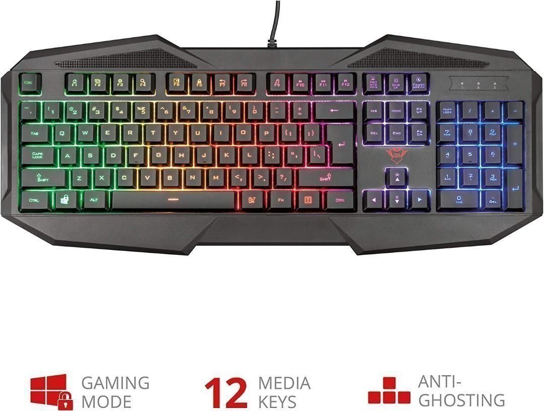 MODE Switch Shortcuts Hot Keys, Trust Avonn Mechanical Feel Gaming ...