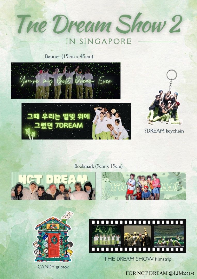 THE DREAM SHOW 2 SINGAPORE TDS2 in SG NCT DREAM FANSUPPORT FANPACK ...