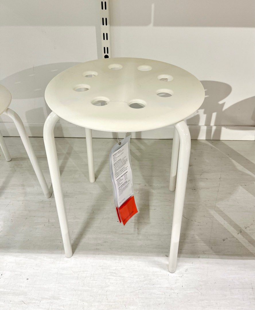 New Ikea MARIUS White Chair 45cm, Furniture & Home Living, Furniture ...