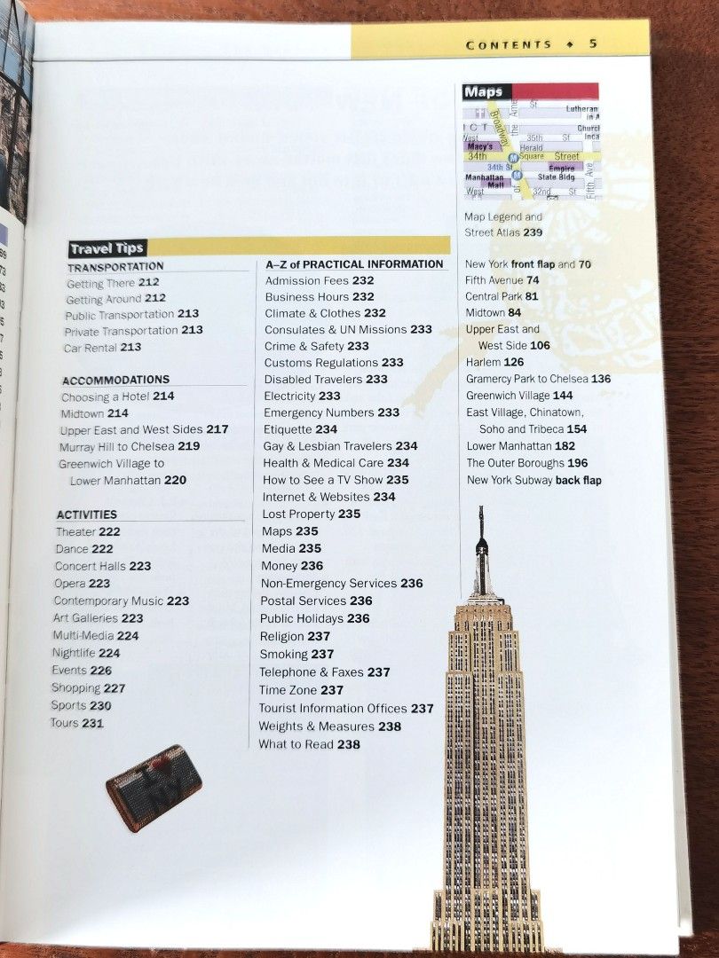 New York City Guide Travel Information Map Guide Book By Discovery ...