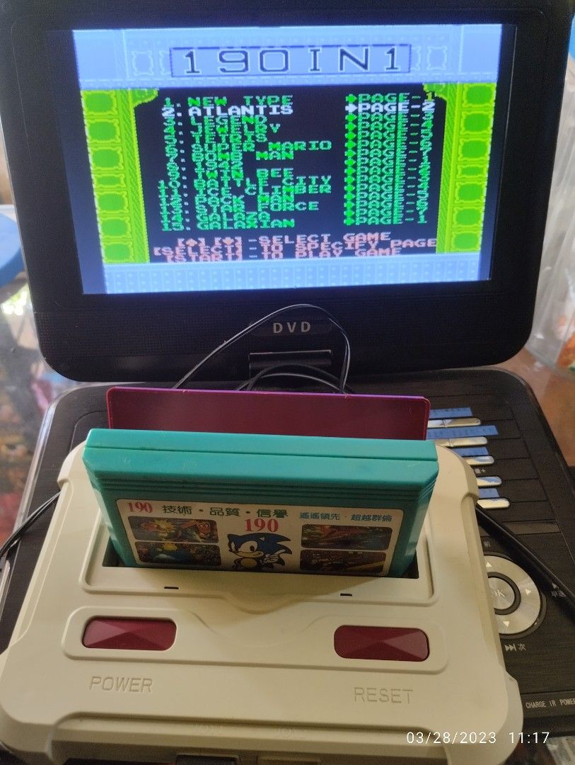 Next II bootleg Famicom console with 8+1 built-in games on Carousell