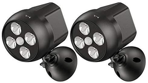 Nicrew 600 lumens weatherproof wireless LED security spotlights, motion ...