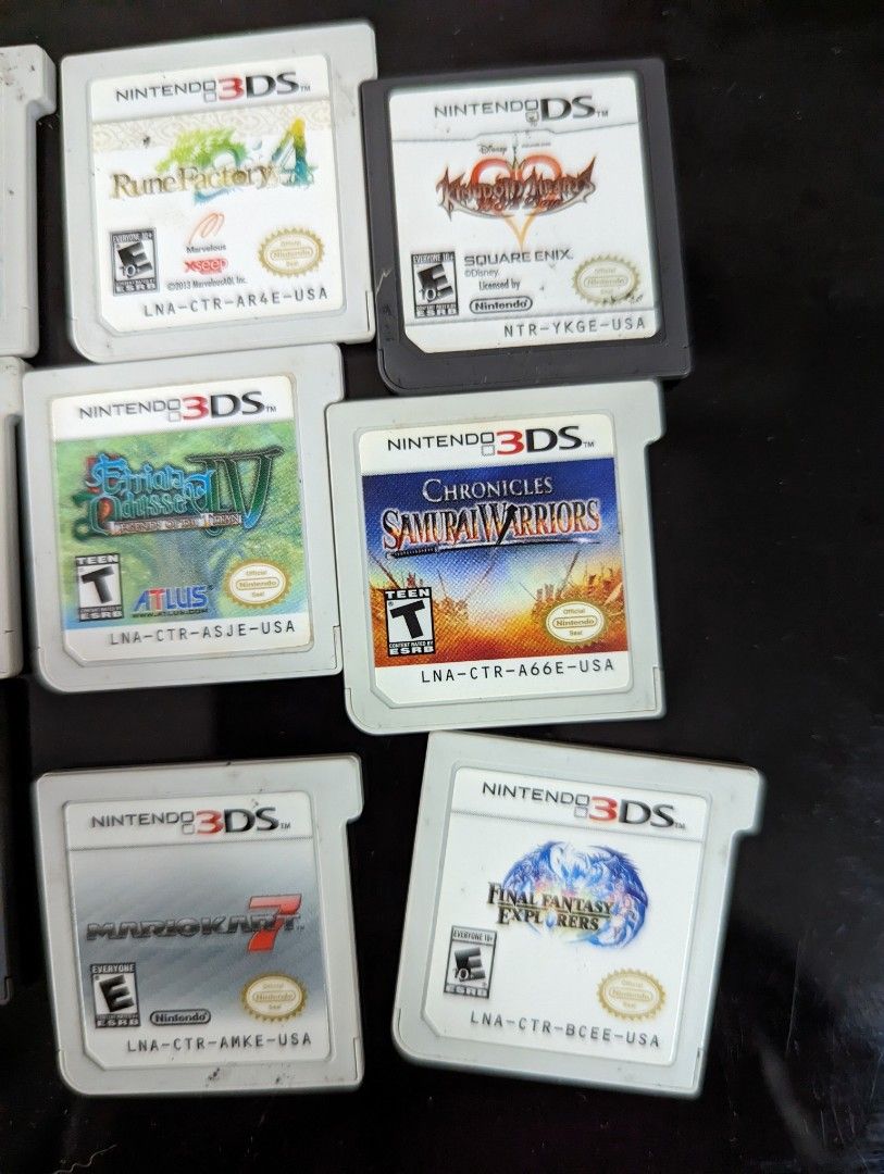 Nintendo 3DS Games DS final fantasy explorer Mario kart 7 IV 4 fire ...