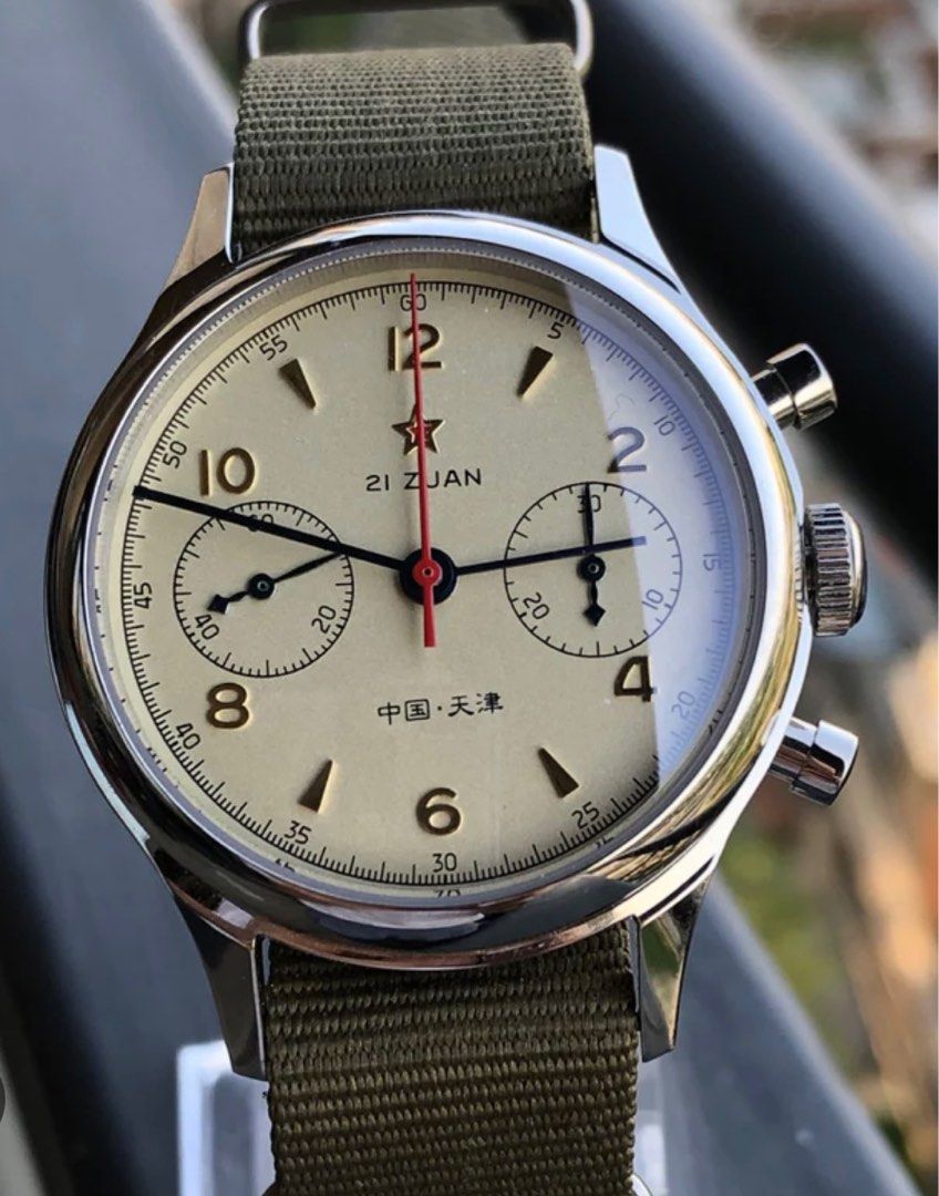 Offer Seagull 1963 40mm Sapphire Crystal Glass Pilot Chronograph Watch ...