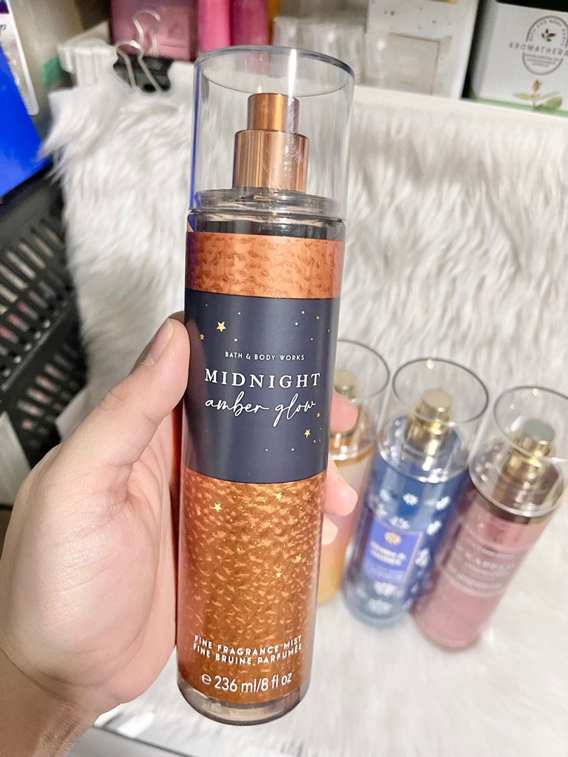 Original Bath and Body Works Midnight Amber Glow Fragrance Mist, Beauty ...
