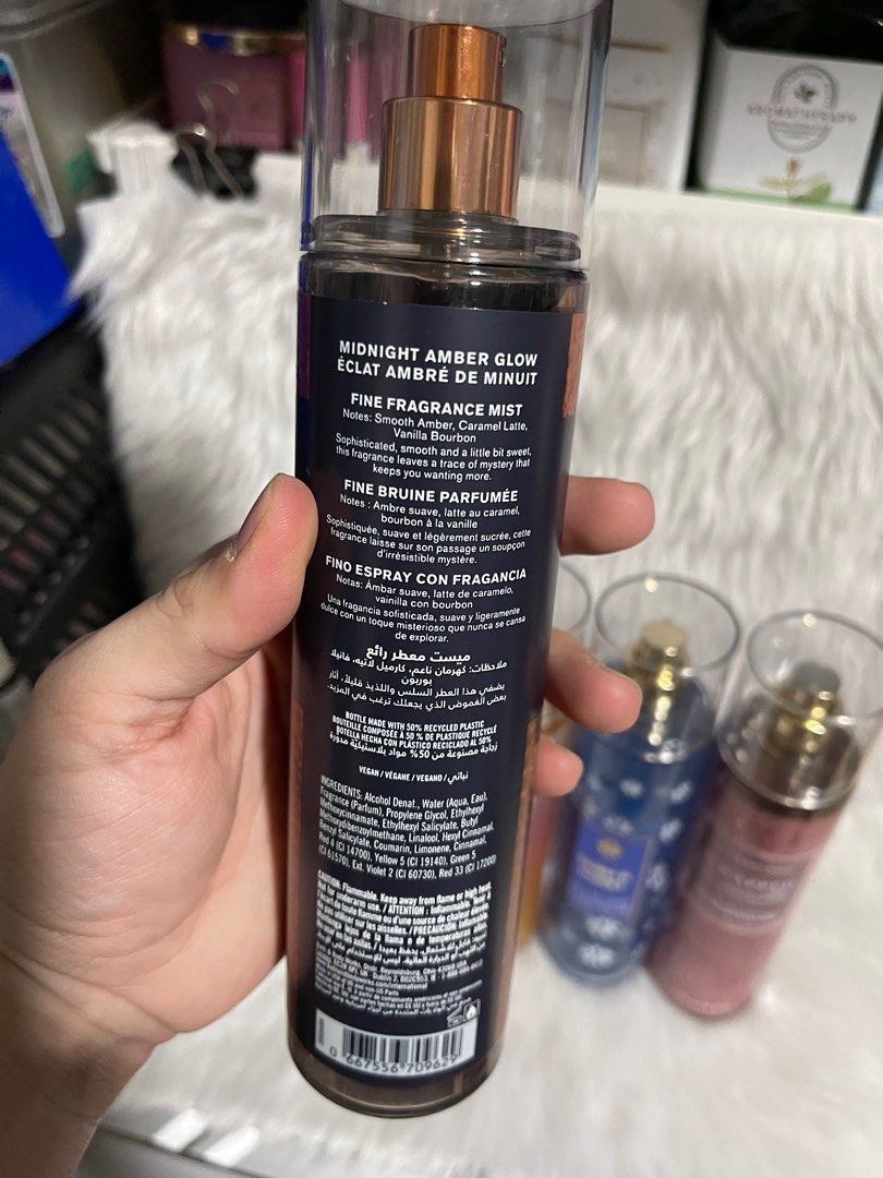 Original Bath and Body Works Midnight Amber Glow Fragrance Mist, Beauty & Personal Care ...