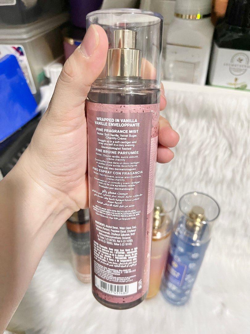 Original Bath and Body Works Wrapped in Vanilla Fragrance Mist, Beauty & Personal Care ...