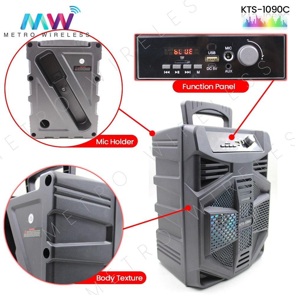 Original KTS 1090 -C Karaoke Wireless Bluetooth Speaker 8 Inch with ...