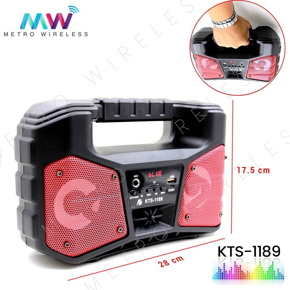 ORIGINAL KTS Dual Portable LED Wireless Bluetooth Speaker with Free Mic ...