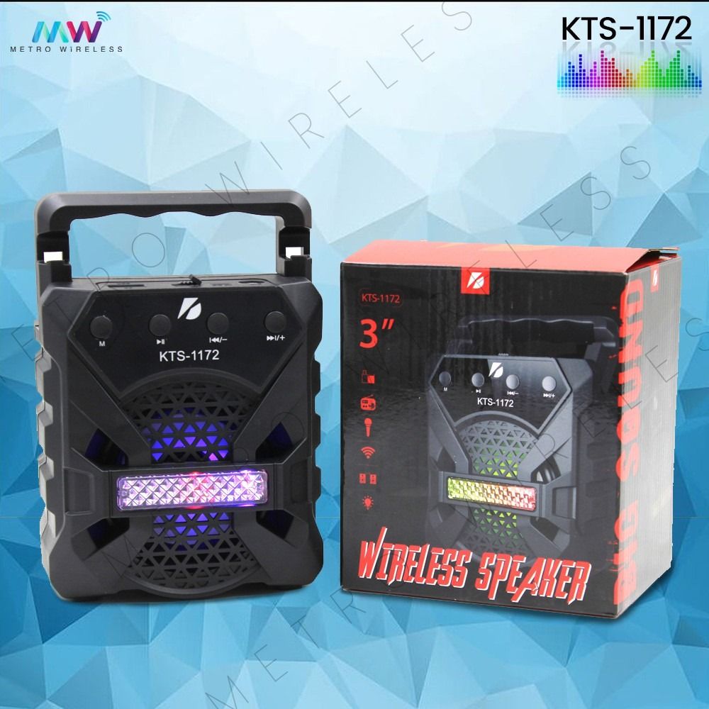 ORIGINAL KTS Mini Bluetooth Wireless Karaoke Portable 3" Speaker with ...