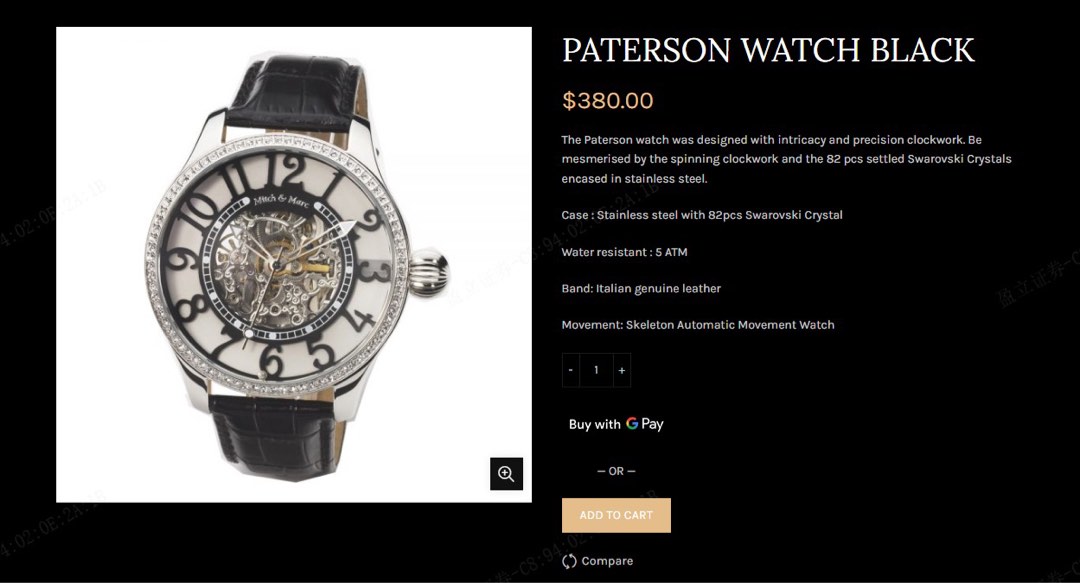 Paterson watch black, Luxury, Watches on Carousell