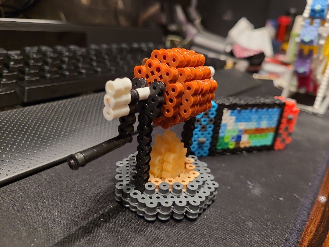 Perler Hama Bead Sprite 3D Monster Hunter meat roast Nintendo switch ...