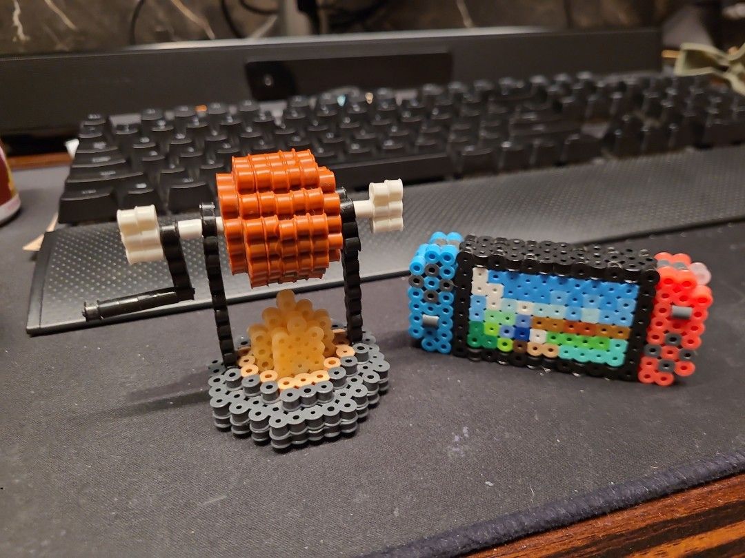 Perler Hama Bead Sprite 3D Monster Hunter meat roast Nintendo switch ...