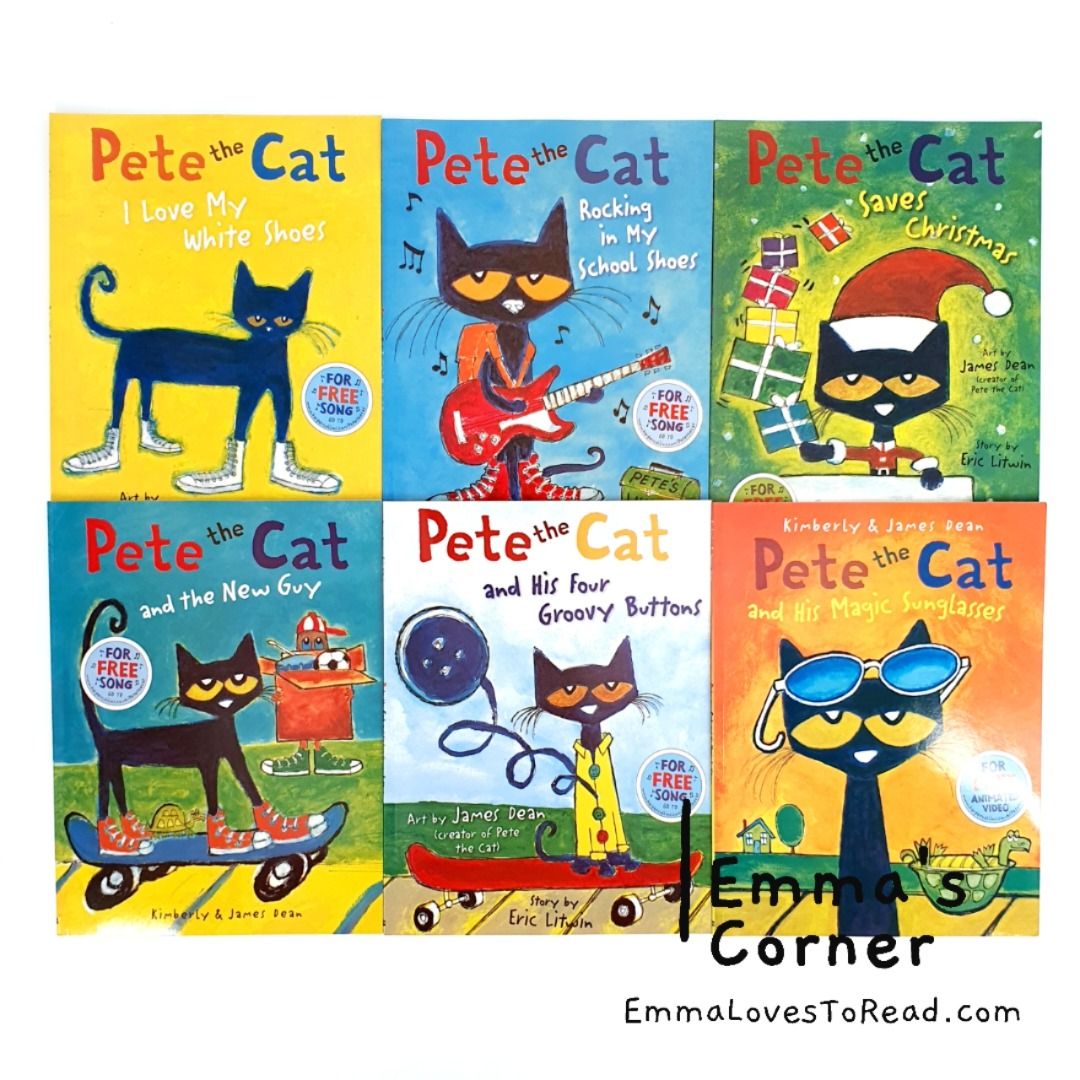Pete the Cat I Love My White Shoes Children Picture Book Set by Eric ...