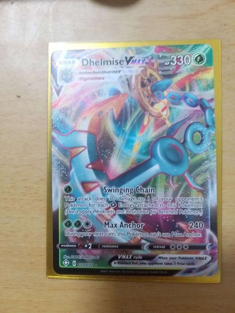 Pokemon Card Shining Fates Dhelmise VMAX #010/072, Hobbies & Toys, Toys ...