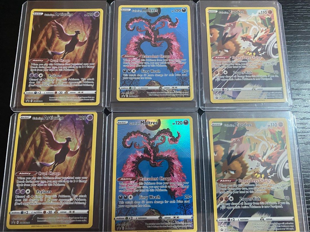 Pokemon Crown Zenith CZ Galarian Trio Birds Articuno Moltres Zapdos ...