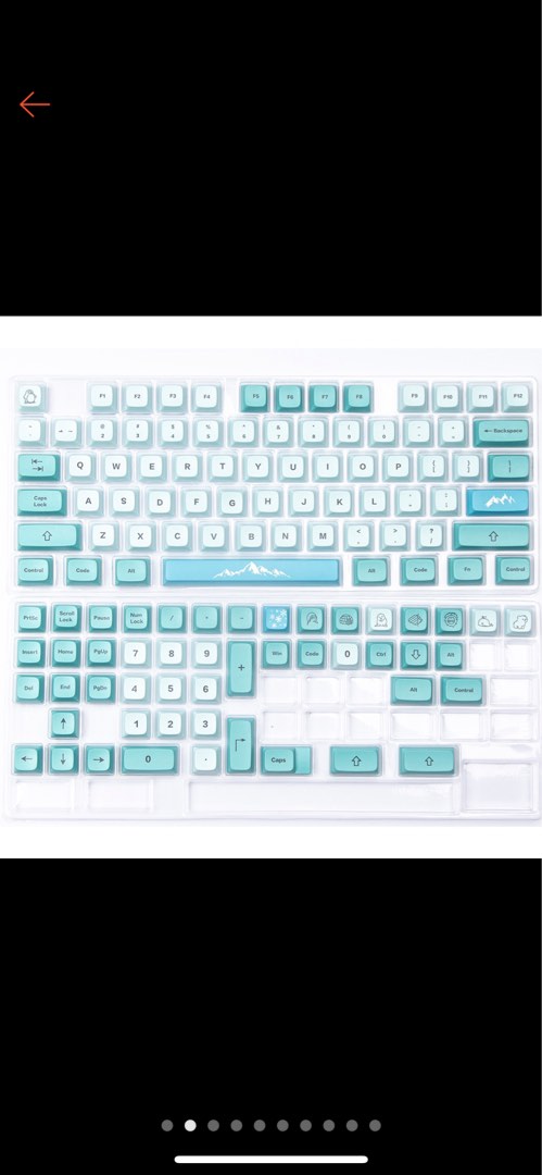 Polar Iceberg Keycaps 123 Keys XDA Profile PBT Dye-Sublimation ...