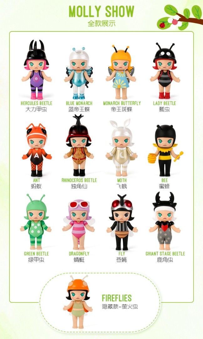 Preorder (Confirmed Design)- Pop Mart popmart Molly Bug Series ...
