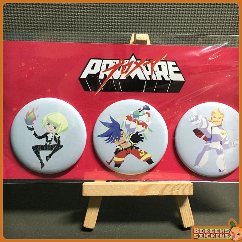 Promare - Galo Thymos, Kray Foresight, Lio Fotia - Badge (Set), Hobbies ...