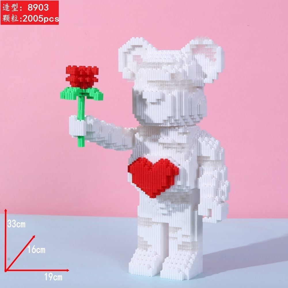 36cm Proposal Bearbrick Puzzles Building Blocks Birthday Gift, Hobbies ...