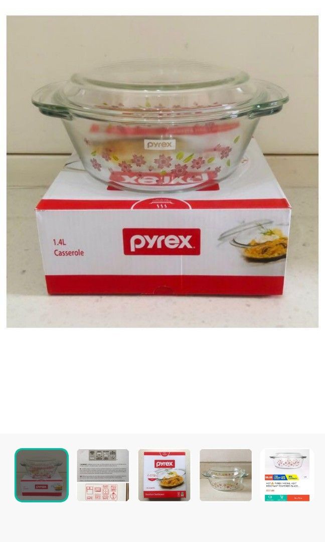 Pyrex 1.4 ltr Casserole, Furniture & Home Living, Kitchenware ...