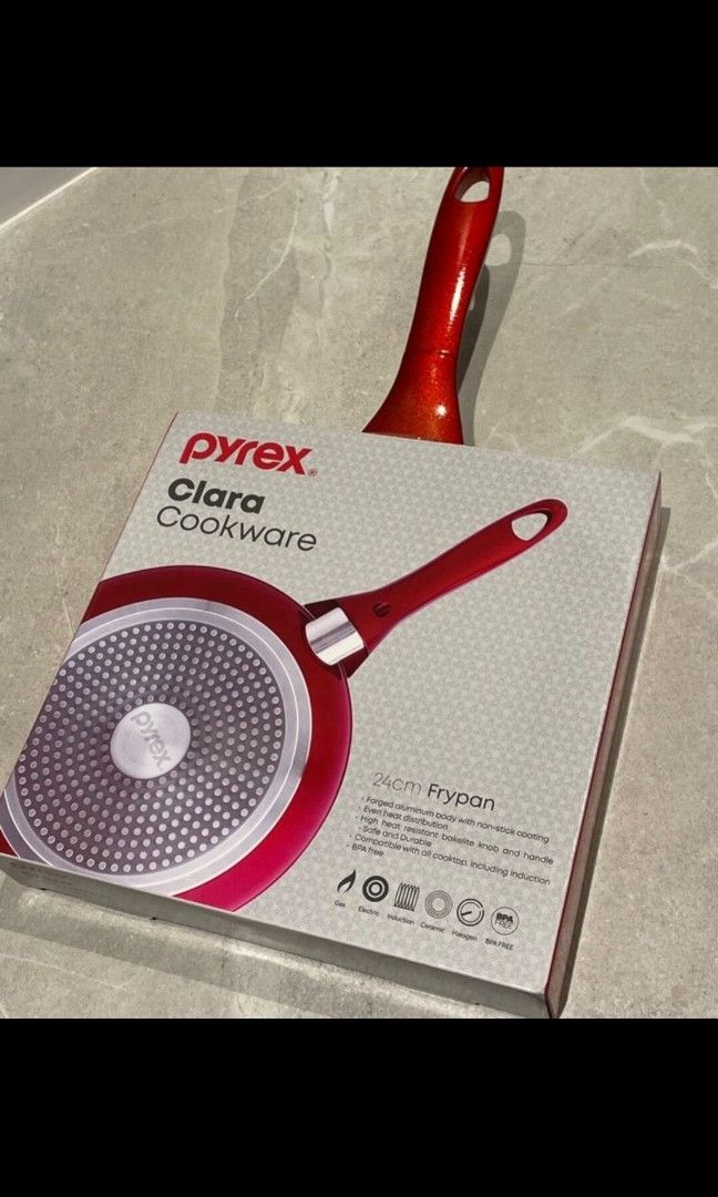 Pyrex Clara Cookware 24 cm Frypan with induction, Furniture & Home ...