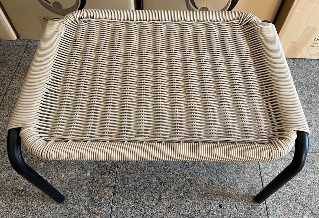 Rattan stool / foot rest / table, Furniture & Home Living, Outdoor ...
