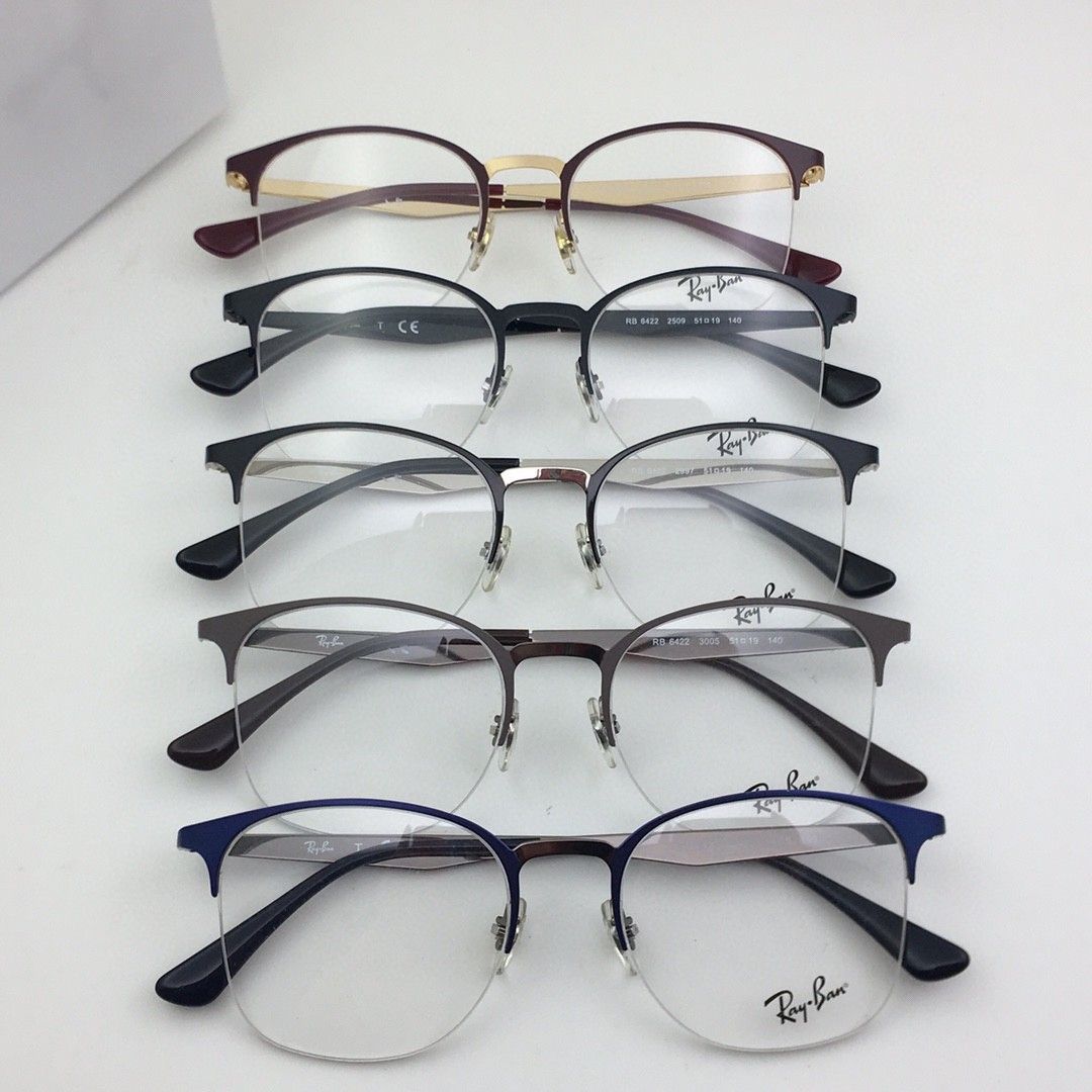 Rayban half rim metal frame spectacles on Carousell