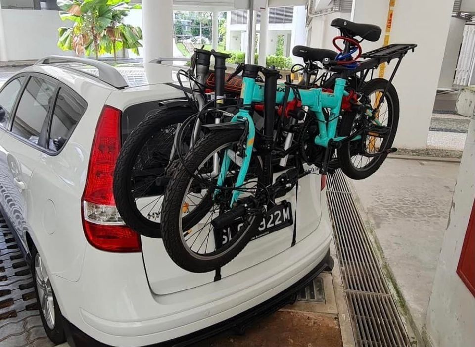 Bicycle Car Rack Mounting Rear Back Bike Carrier, Hook on version ...