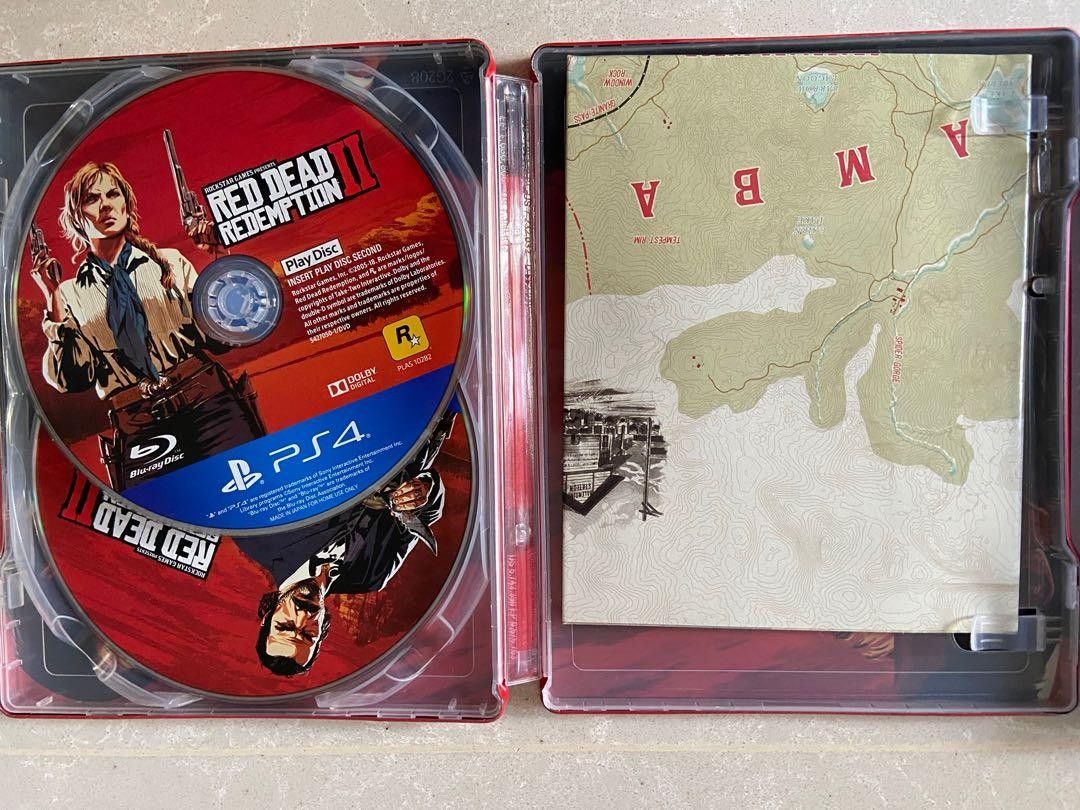 Ps4 Red dead redemption 2 steelbook with game, Video Gaming, Video ...