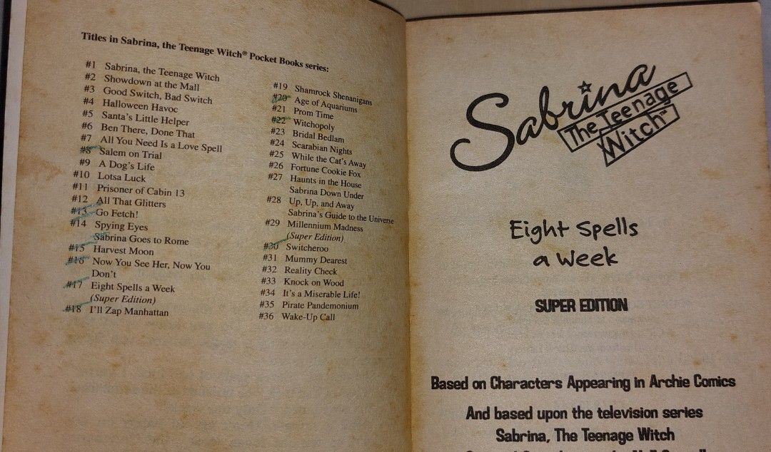 Sabrina The Teenage Witch Eight Spells A Week #17 Melissa Joan Hart ...