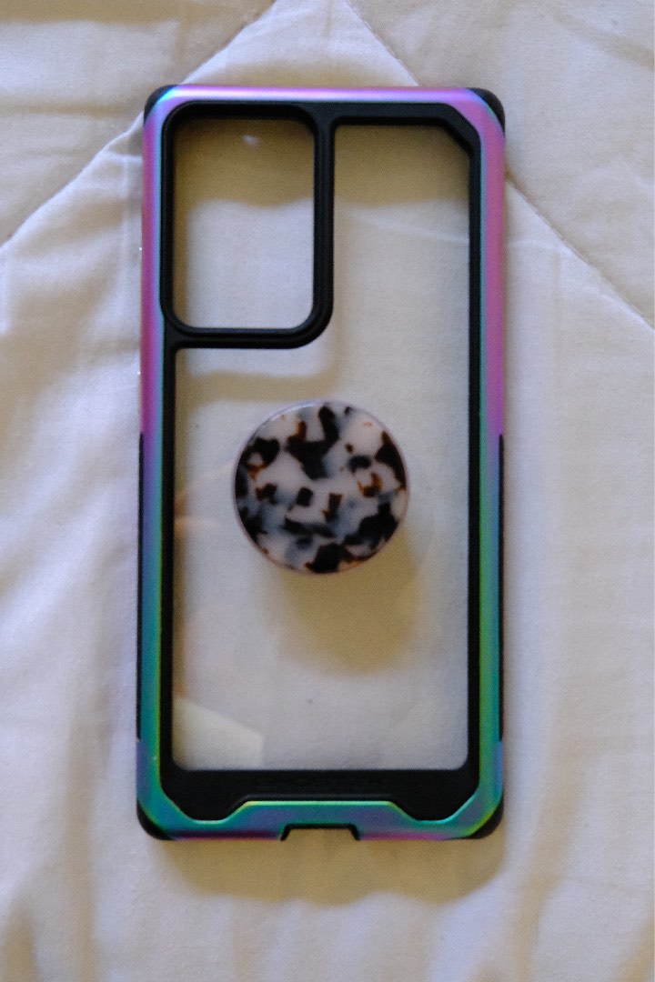SAMSUNG GALAXY NOTE 20 ULTRA CASE WITH ORIGINAL POPSOCKET on Carousell
