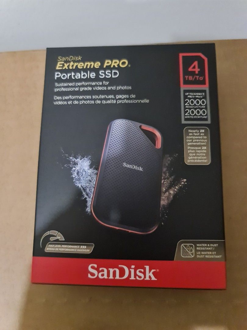 SanDisk Extreme Pro Portable SSD 4TB, Computers & Tech, Laptops & Notebooks on Carousell