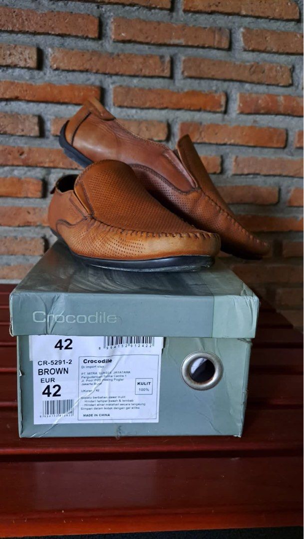 Sepatu pria CROCODILE ORIGINAL, Fesyen Pria, Sepatu , Sepatu Formal di ...