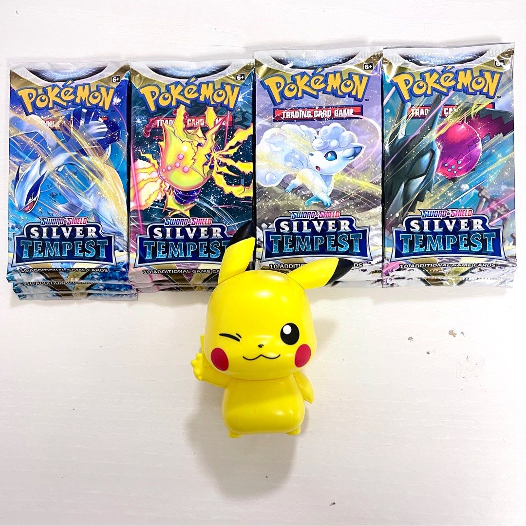 Silver Tempest Booster Pack - 4 Art Set - Collectible TCG Pokemon, Hobbies & Toys, Toys & Games ...
