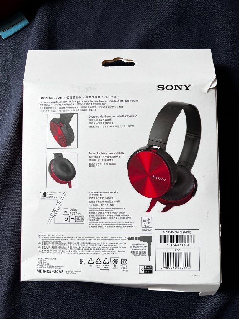 Sony MDR-XB450 AP stereo headphones on Carousell