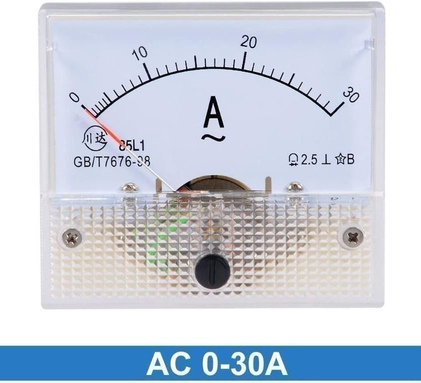 sourcingmap AC 0-30A Analog Panel Ammeter Gauge Ampere Current Meter 85L1, Mobile Phones ...