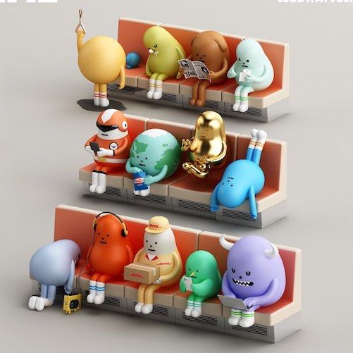 絕版 12隻盲盒整盒dimoo sp popmart sml mini Sticky Monster Lab Blind Box Series ...