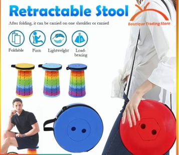 Strong Foldable Stool Outdoor Retractable Stool Portable Foldable ...