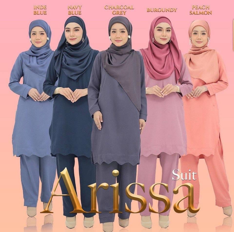 Suit Arissa (PO), Women's Fashion, Muslimah Fashion, Baju Kurung & sets ...