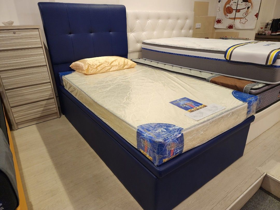 Super Single Storage Bedframe, Furniture & Home Living, Furniture, Bed ...