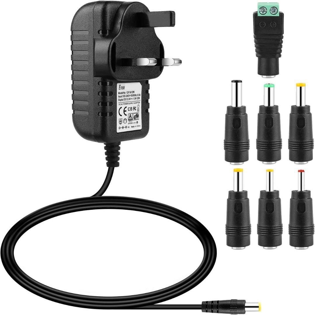 T141 12V 1A 12W Power Supply Adapter, Power Plug for 12V Home ...