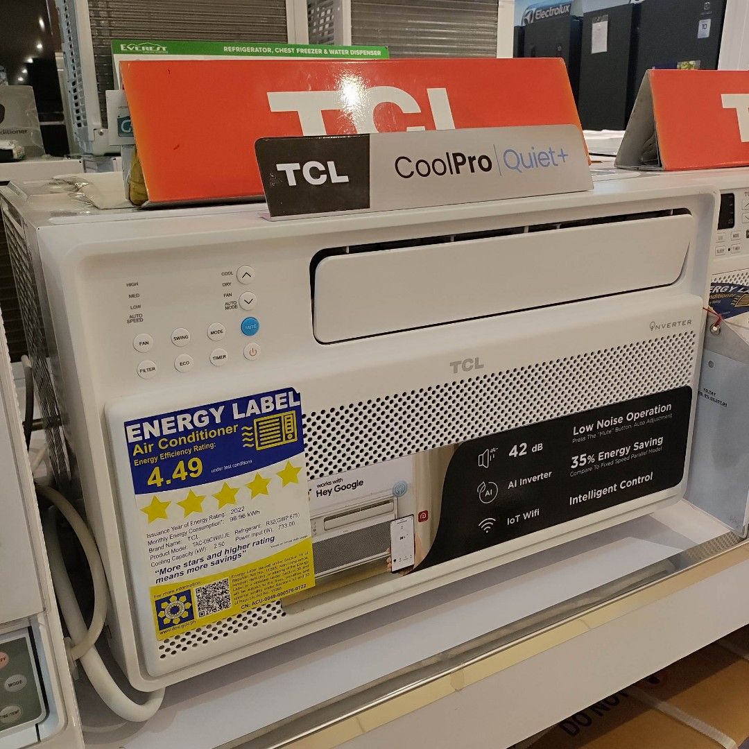 TCL AIRCON WINDOW TYPE INVERTER NEW MODEL, TV & Home Appliances, Air ...