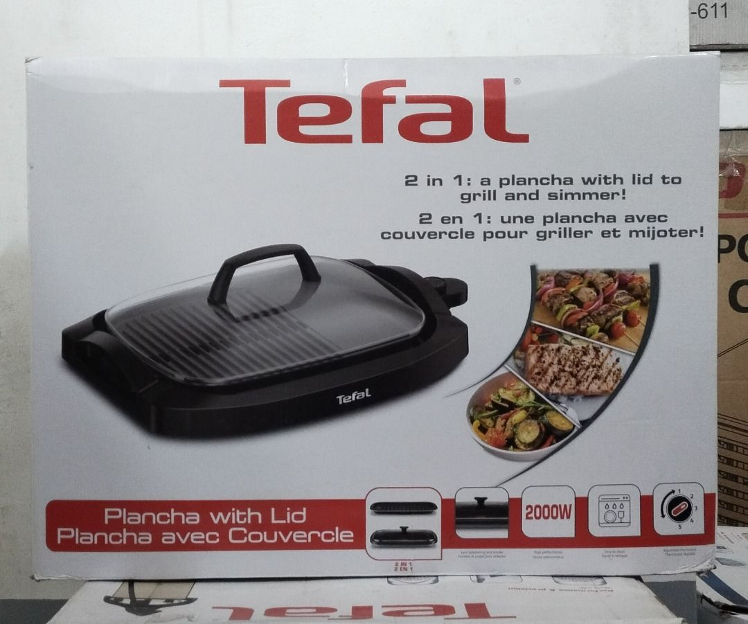 Tefal Plancha Electric Griller with Lid CB6A0827 on Carousell